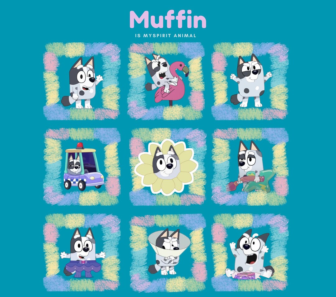 Bluey Inspired Muffin Spirit Animal Tumbler - Etsy Australia
