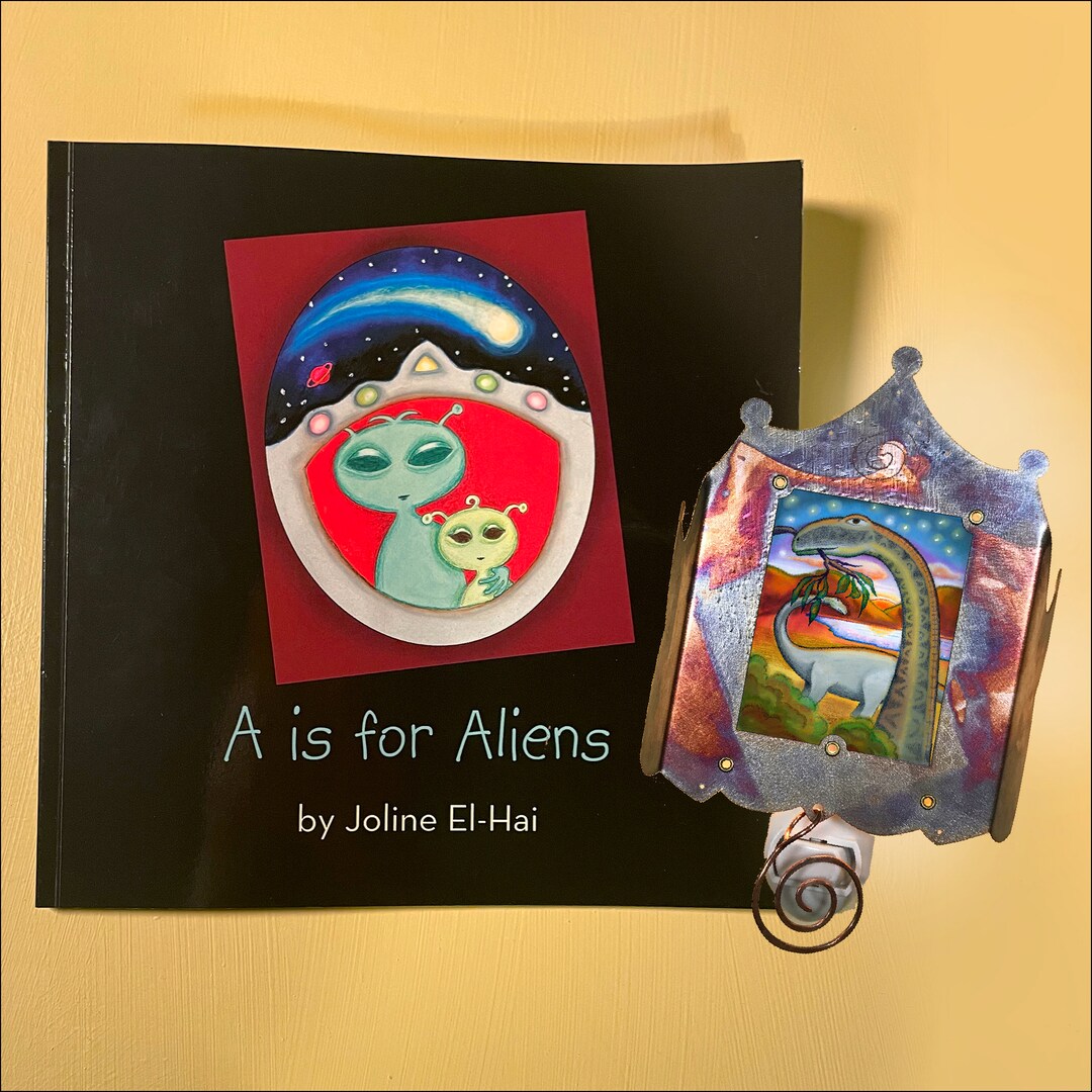 Set D: A is for Aliens ABC Book Dinosaurs Luminette Nightlight - Etsy
