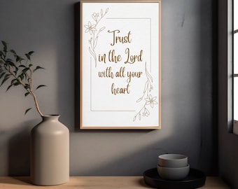 PRINTABLE Trust in the Lord Wall Art - Etsy