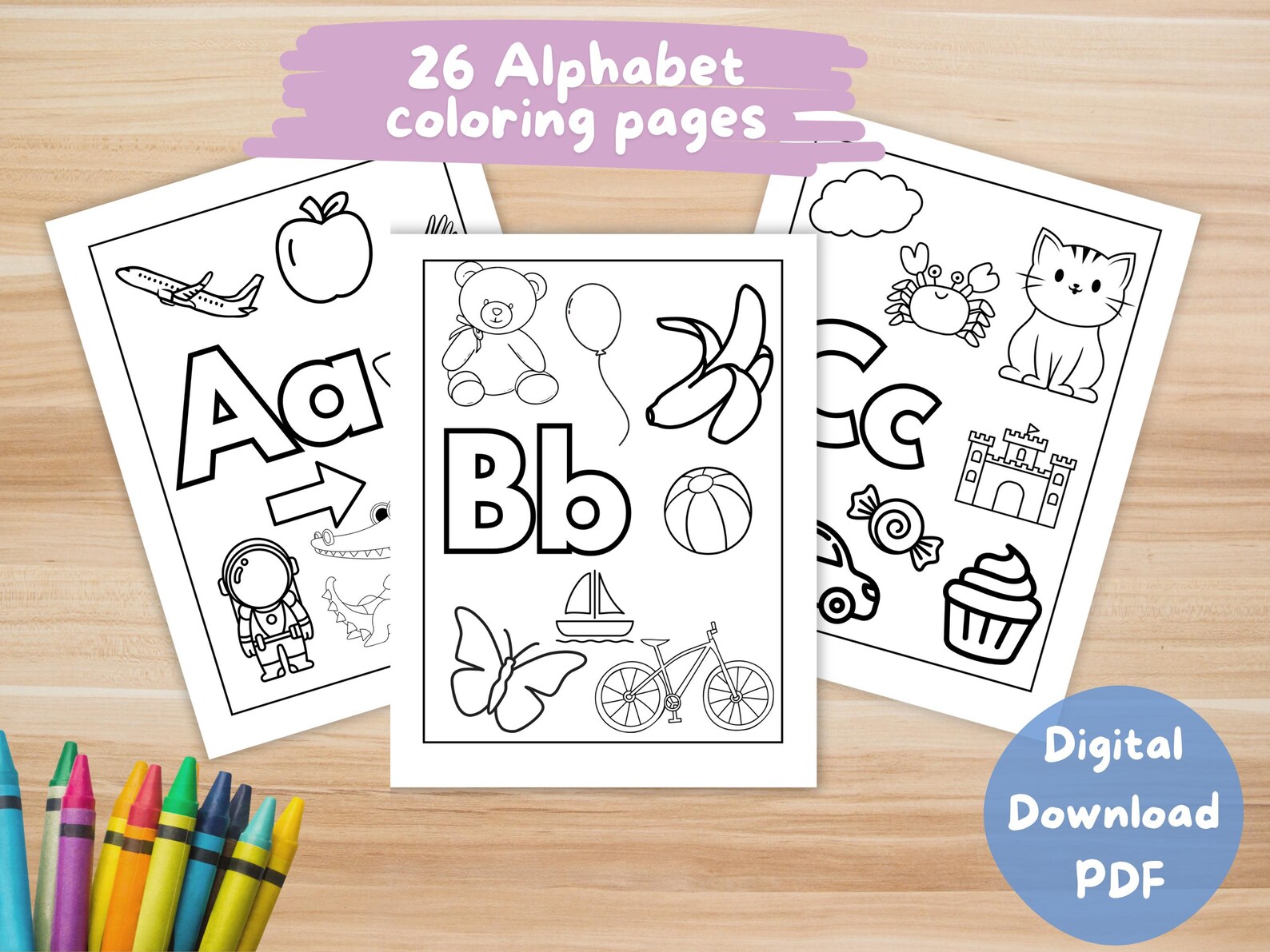 ABC Coloring Pages for Kids, Printable Alphabet Coloring Pages ...