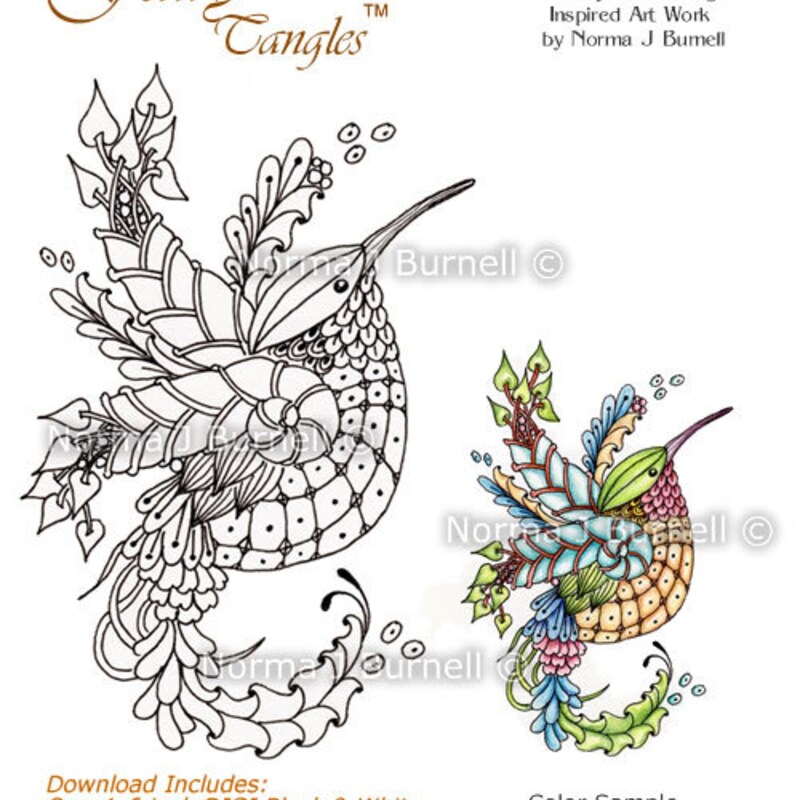 Zentangle Bird - Etsy