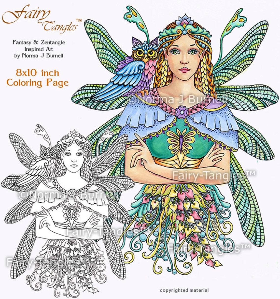 Dragonfly Fairy Printable Coloring Book Sheets Norma Burnell - Etsy