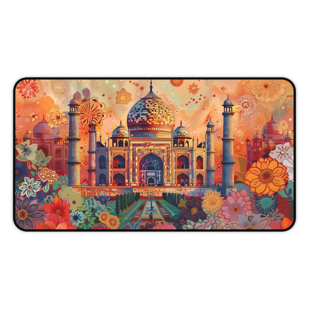 Custom Gaming Desk Mat & Mousepad - Splendor of the Taj Mahal ...