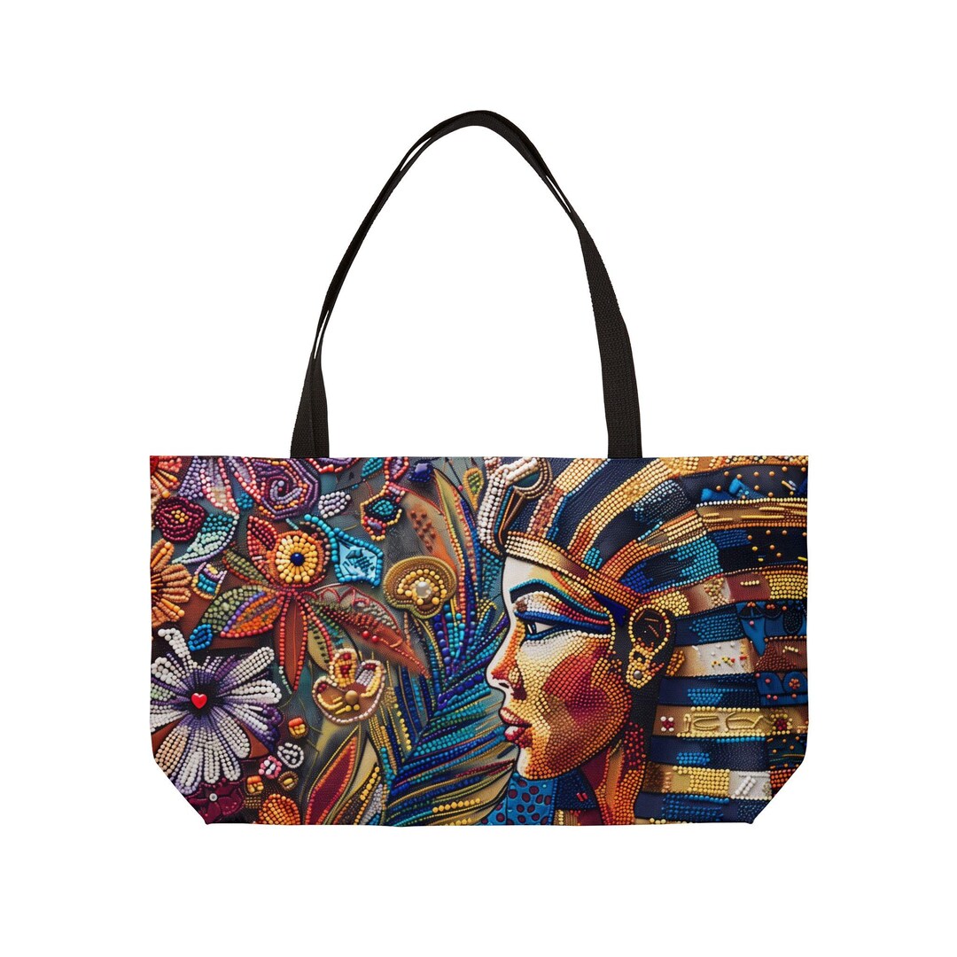 Ancient Egypt Weekender Tote Bag: Floral Egyptian Queen Travel Bag - Etsy