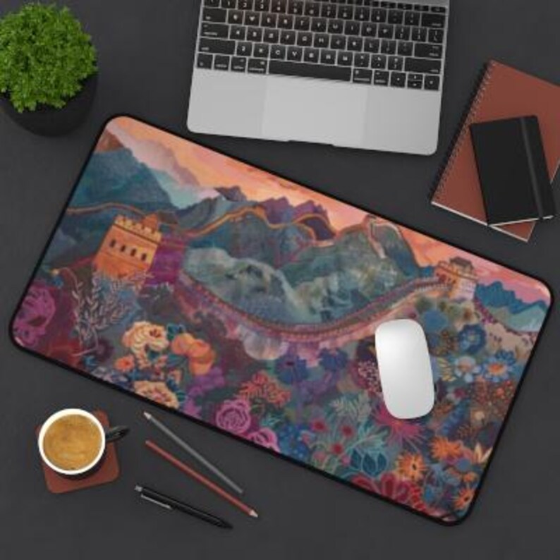 Wall of China Desk Mat – Neoprene Mousepad - Etsy