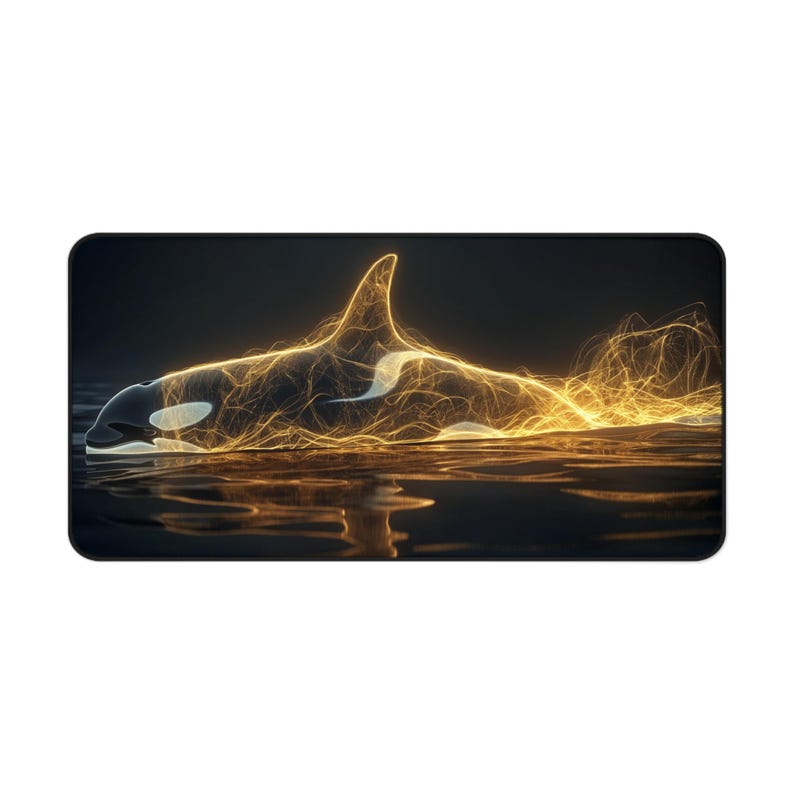Electrifying Orca Gaming Mouse Pad – Killer Whale Desk Mat, Ocean Gamer ...
