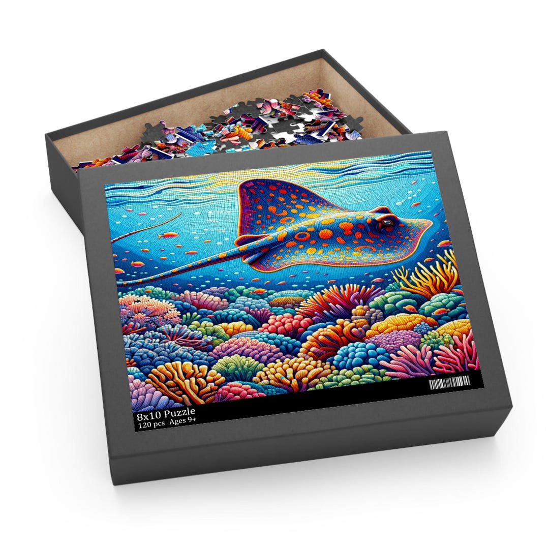 Stingray Coral Reef Jigsaw Puzzle: Family Fun Gift (120, 252, 500-piece ...