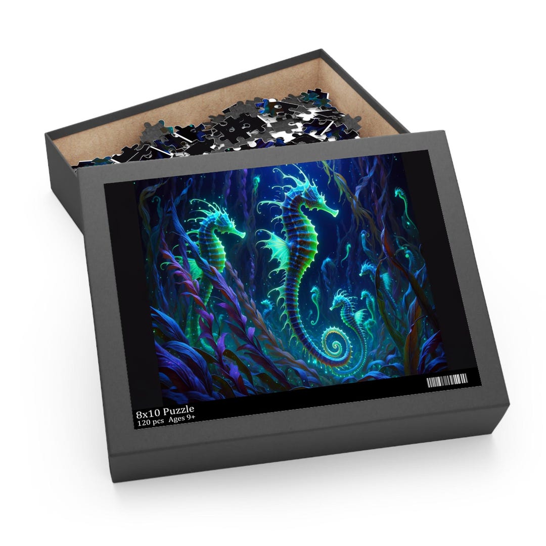 Enchanted Seahorses - Custom Jigsaw Puzzle (120, 252, 500-piece) Gifts ...