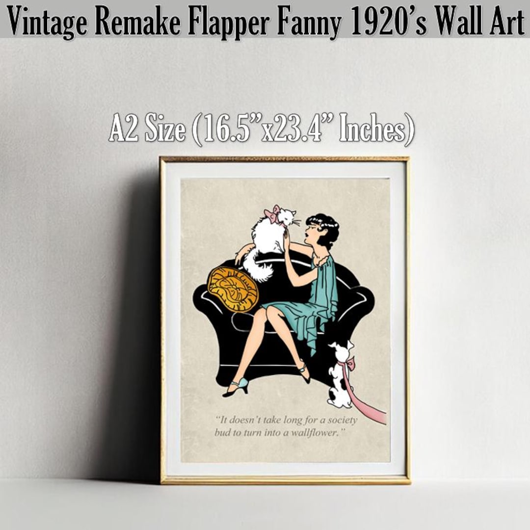 Vintage 1920s Wall Art - Flapper Fanny Comics Remake | High Quality, A2 ...