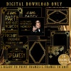 Gold Art Deco Clipart Png Downloads | Gold Foil Gatsby Clip Art Cricut ...