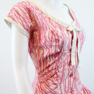 1950s Pat Hartley Swirl Dress Small Vintage Cotton Button - Etsy