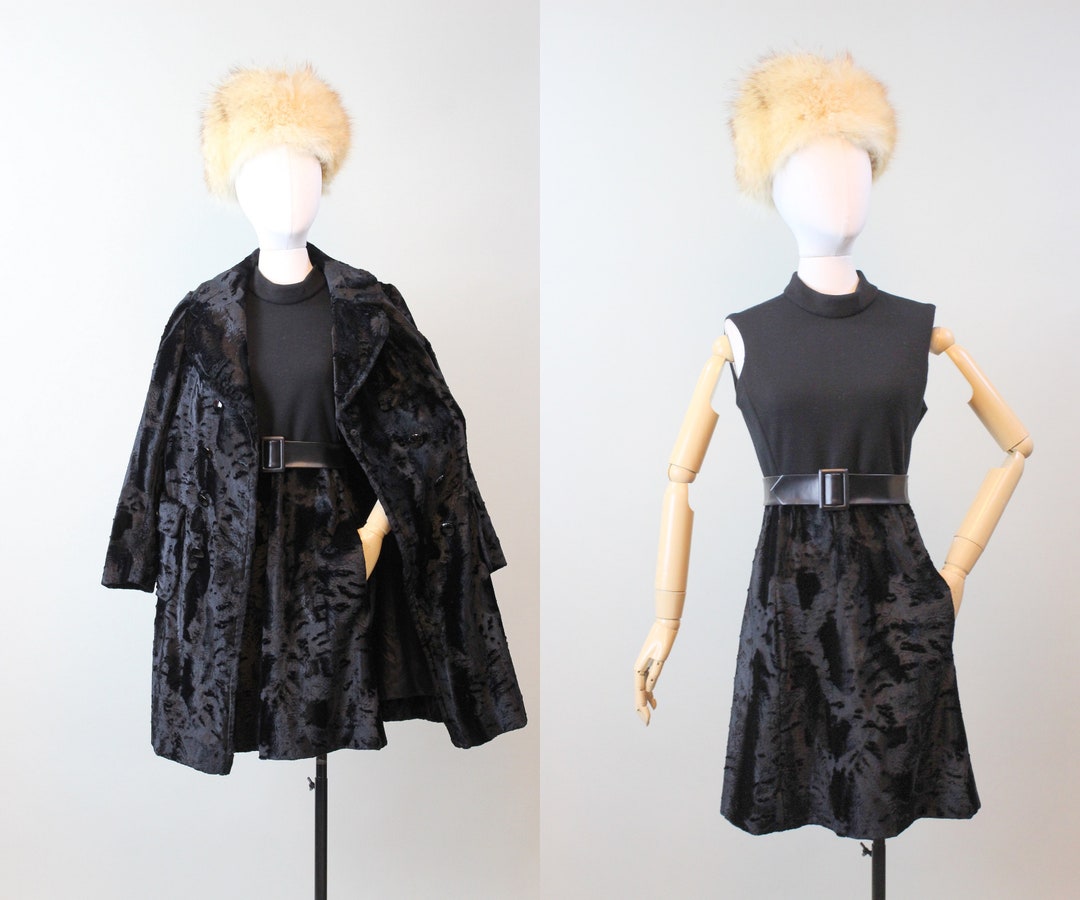 1960s JANE JUSTIN Velvet Mod Dress and COAT Small | New Fall Winter - Etsy
