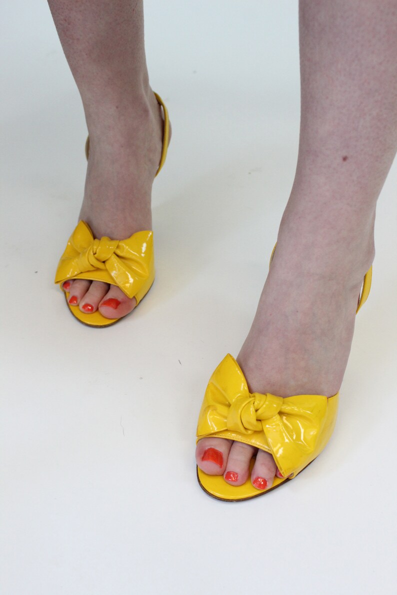1980s Walter Steiger Shoes Size 7 Us | Bow Slingbacks | New Spring ...