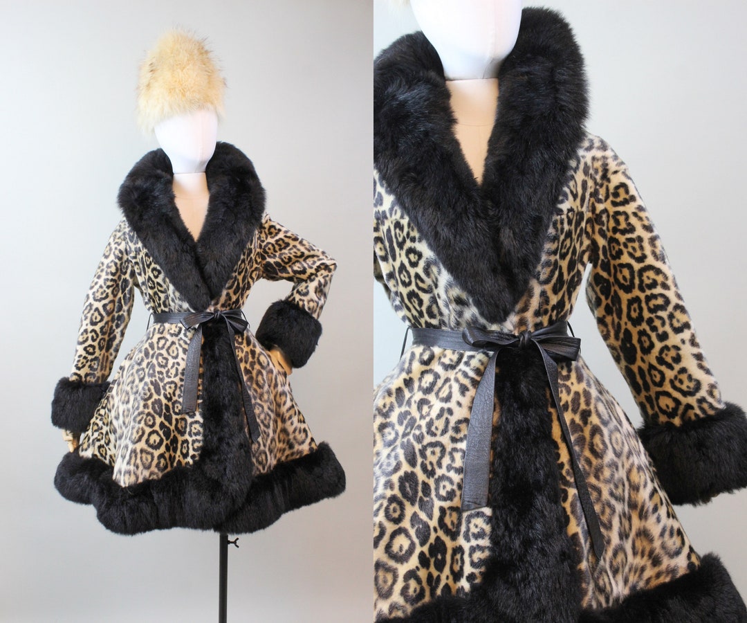 1970s Robert Meshekoff LEOPARD PRINCESS Fur Coat Small Medium | New ...