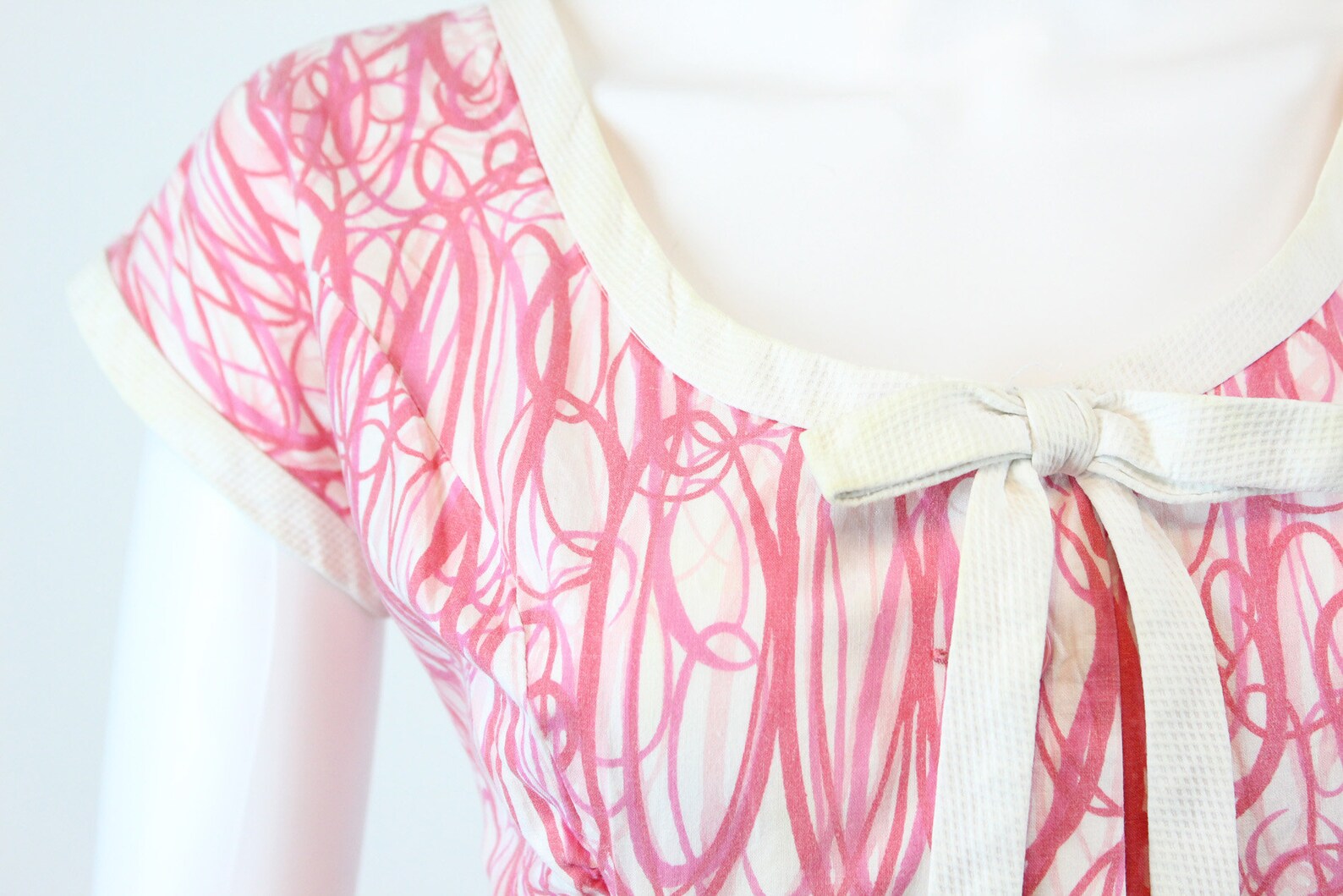 1950s Pat Hartley Swirl Dress Small Vintage Cotton Button - Etsy