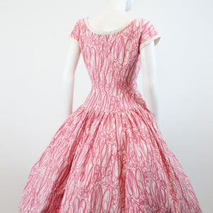 1950s Pat Hartley Swirl Dress Small Vintage Cotton Button - Etsy