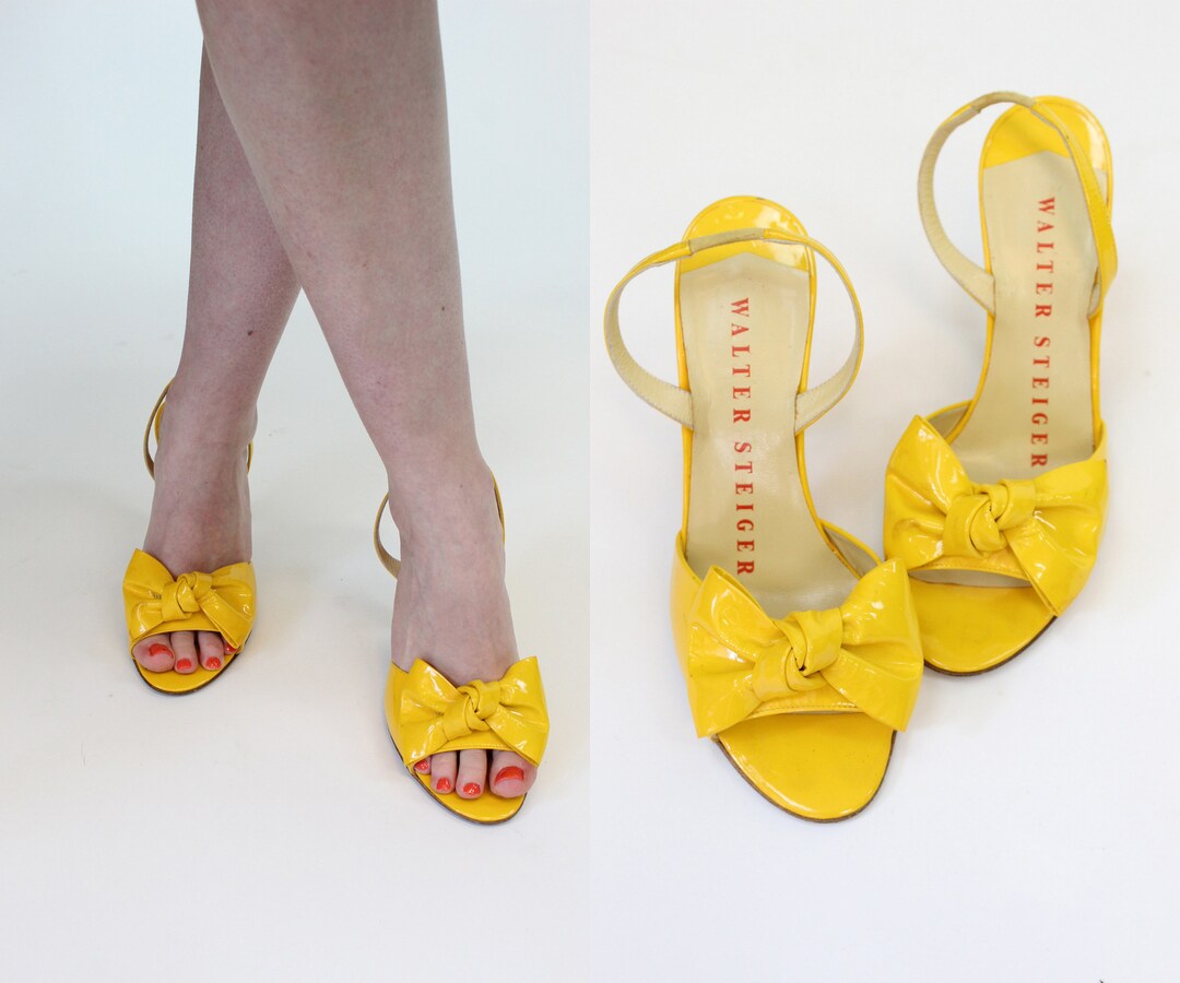 1980s Walter Steiger Shoes Size 7 Us | Bow Slingbacks | New Spring ...