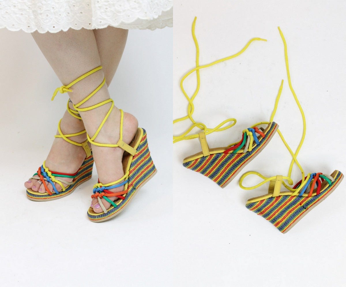1970s Deadstock Sbicca Sandals | Vintage Gladiator Ankle Straps | Size ...