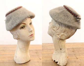 1940s Felt Hat Jacques Fath Noreen Tilt Tam Beret - Etsy