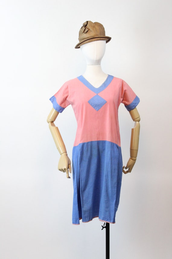1920s rare COTTON CHORE dress and jacket small | new … - Gem
