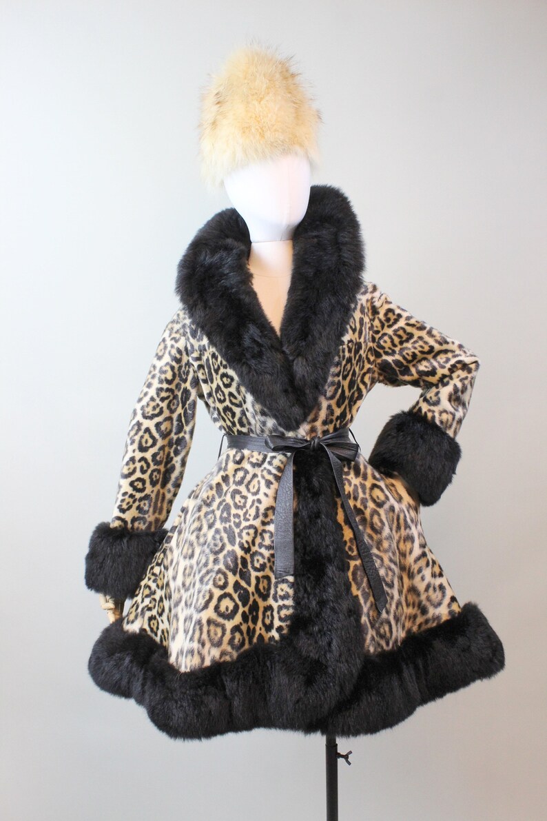 1970s Robert Meshekoff LEOPARD PRINCESS Fur Coat Small Medium | New ...