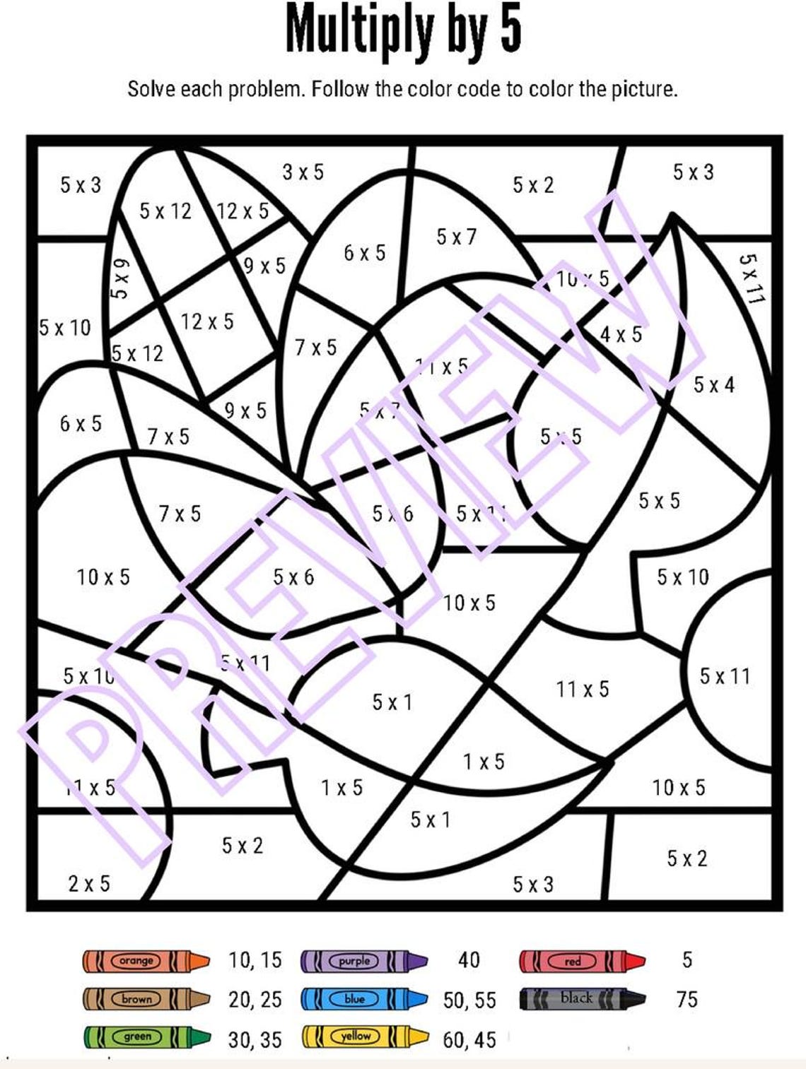Fall Multiplication Practice Worksheets Bundle (color by Number and ...
