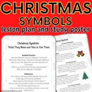 Symbols of Christmas Lesson Plan With Study Poster Handout - Etsy