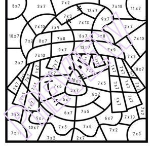 Fall Multiplication Practice Worksheets Bundle (color by Number and ...