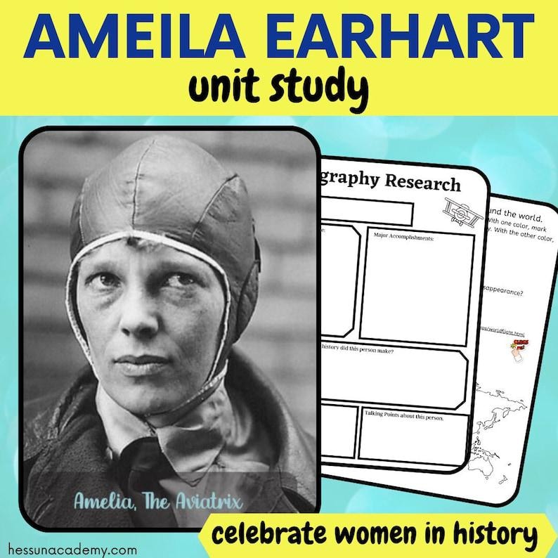 Amelia Earhart Unit Study - Women in History Lessons - Etsy