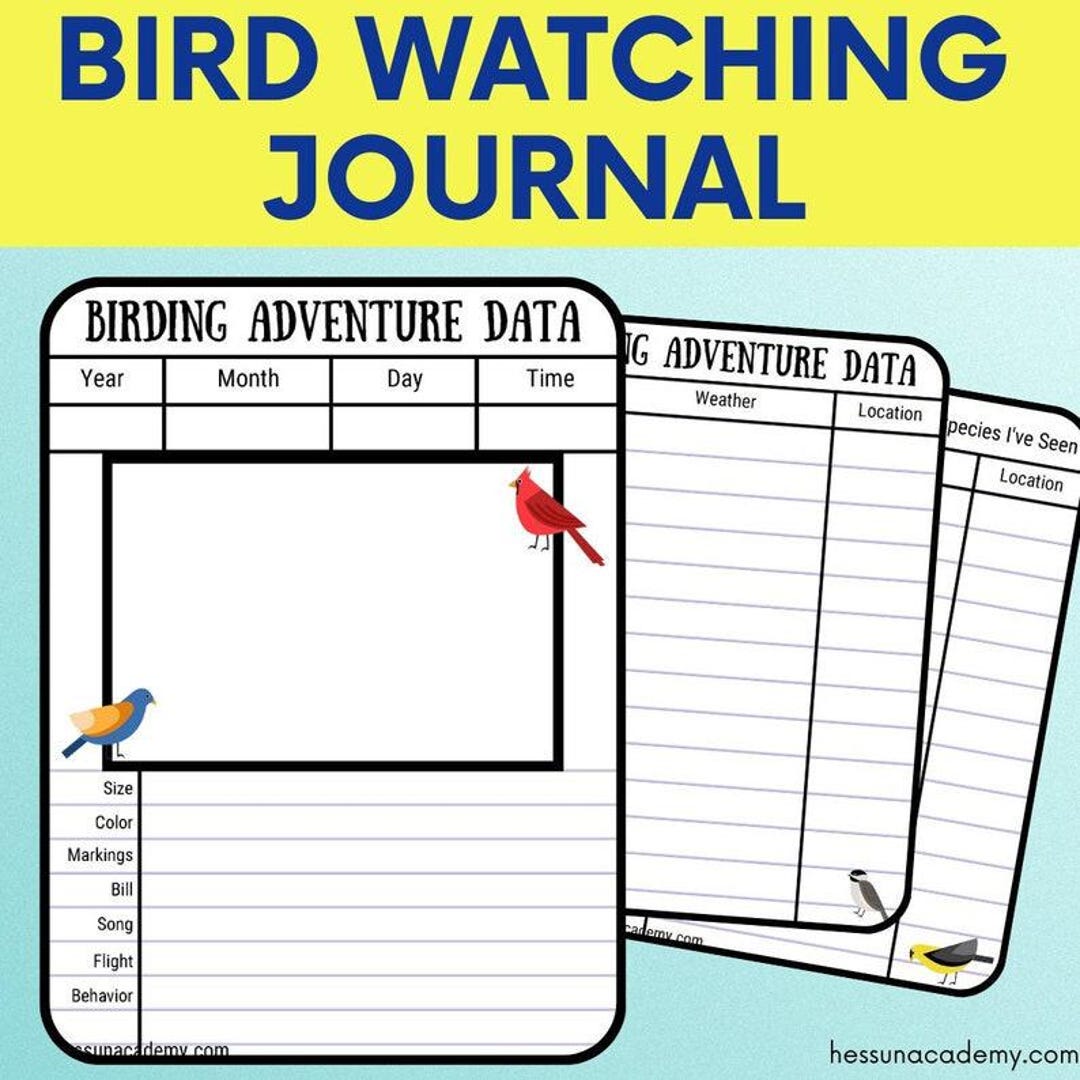 Backyard Bird Watching Journal for Kids (birding Observational Journal ...