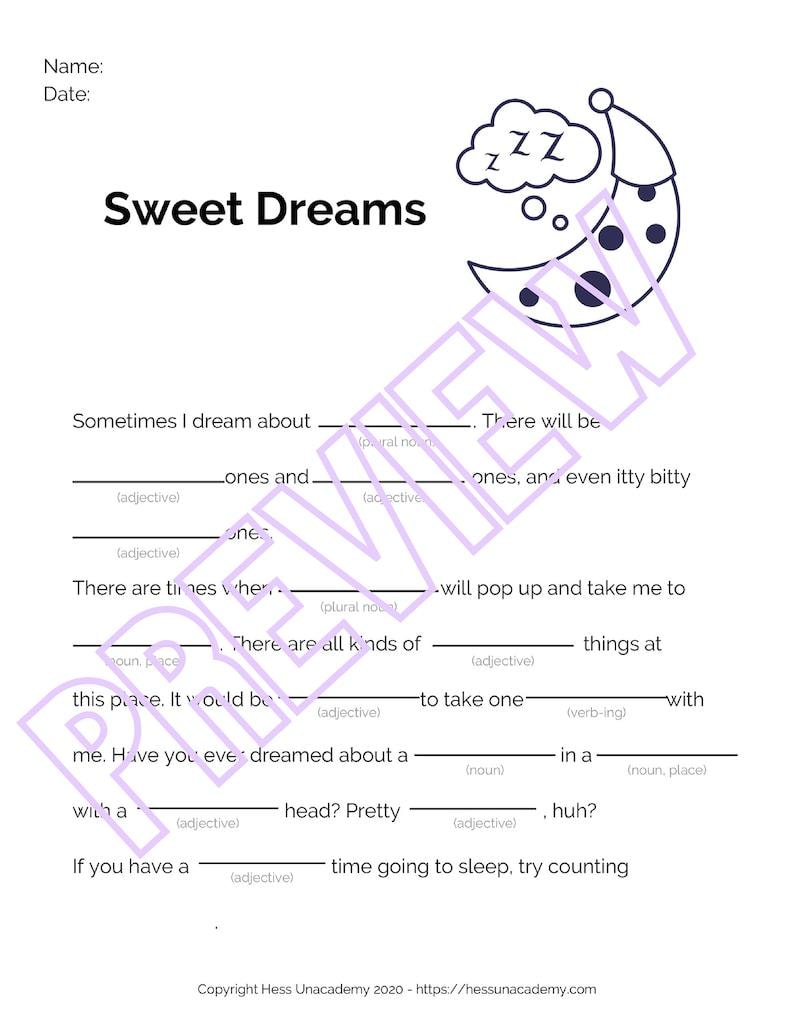 Fill in the Blank Copywork Pages (ad Libs Parts of Speech Practice ...