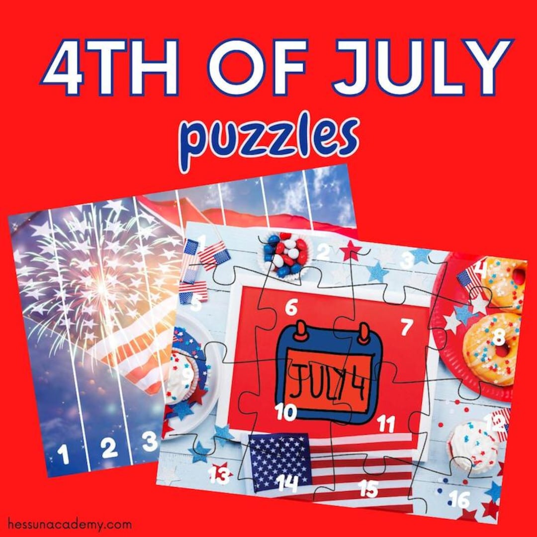 4th of July Puzzles - Printable Independence Day Activity - Etsy
