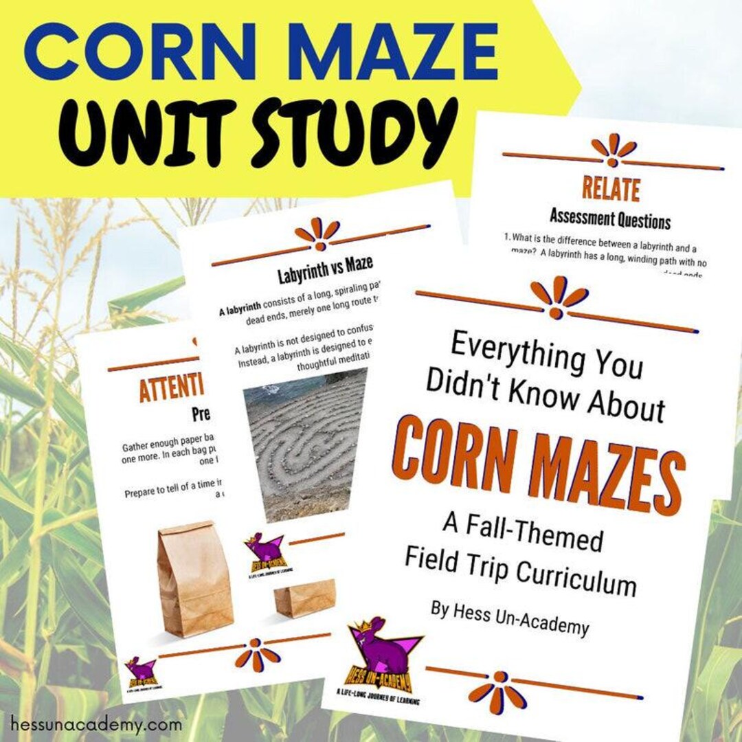 Fall Unit Study: Corn Maze | Low Prep - Etsy