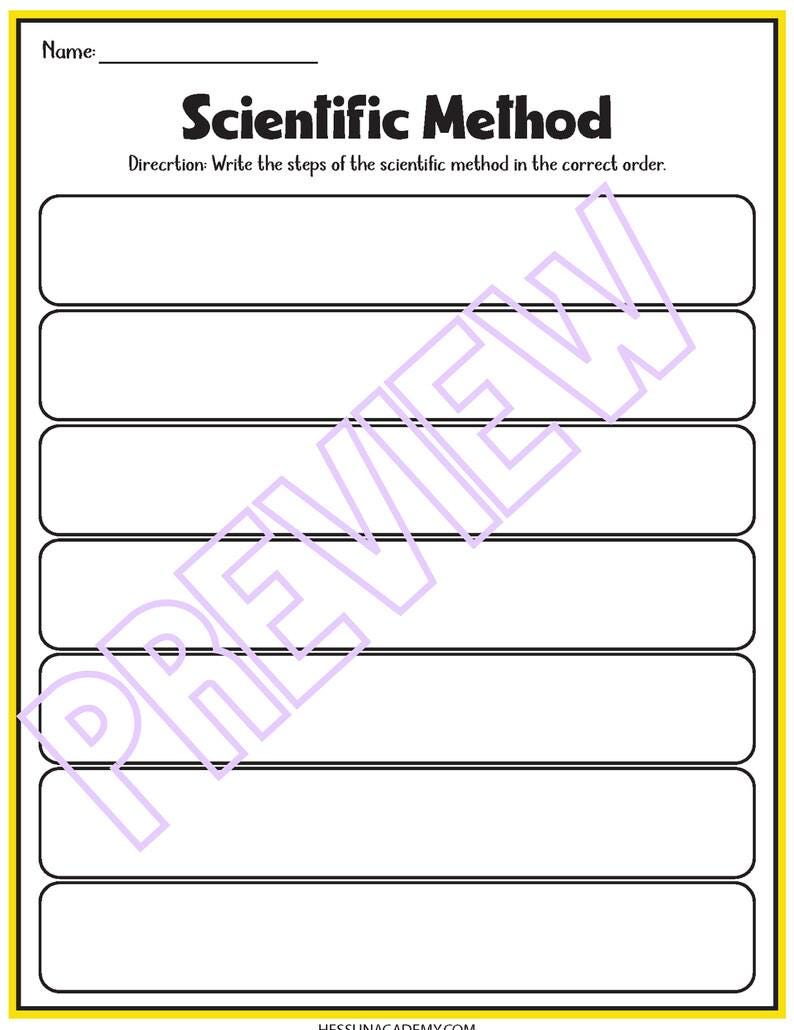 Scientific Method Worksheets and Activity Packet - Etsy