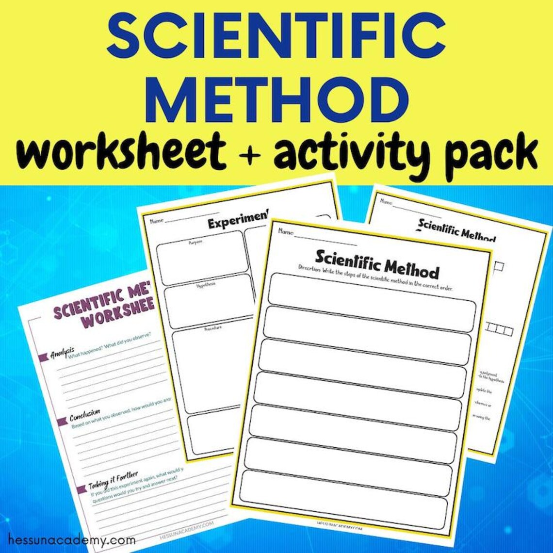Scientific Method Worksheets and Activity Packet - Etsy