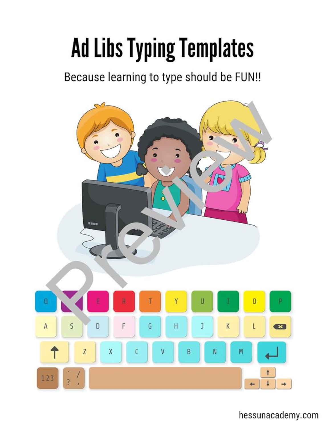 Ad Libs Typing Practice Templates (keyboarding and Typing Skills) - Etsy