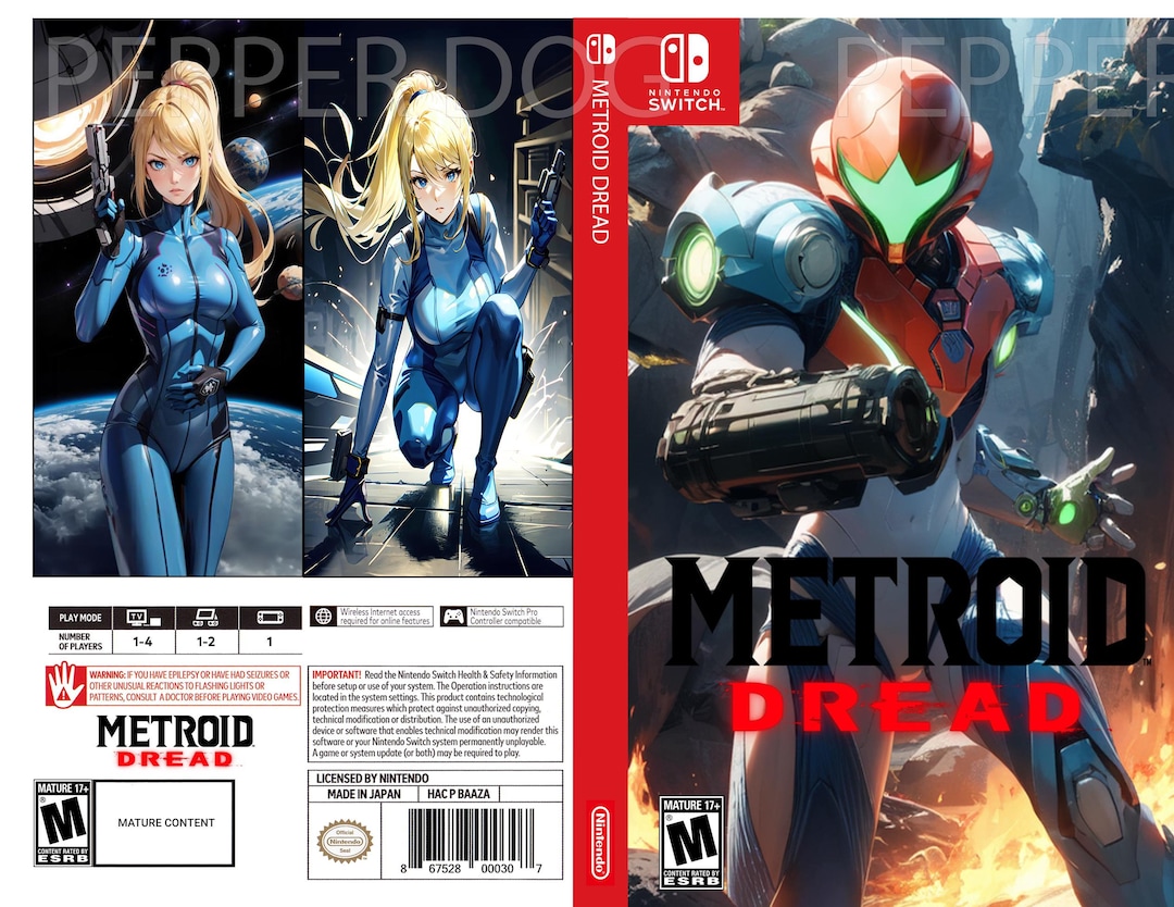 Metroid Dread Nintendo Switch Cover Art With Caseno Game - Etsy