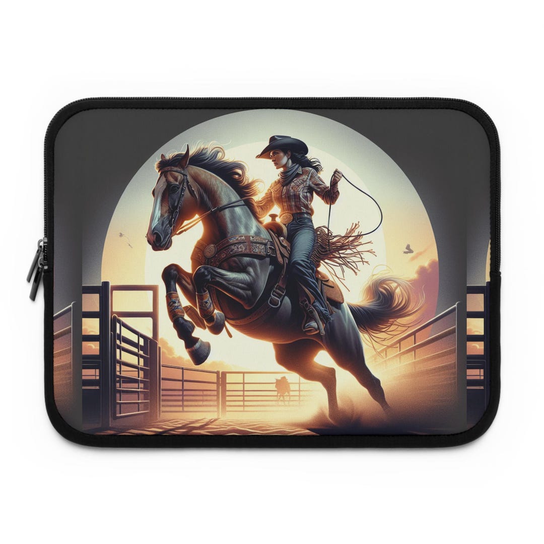 Cowgirl Laptop Sleeve, Western Laptop Case, Equestrian Gear, Horse ...