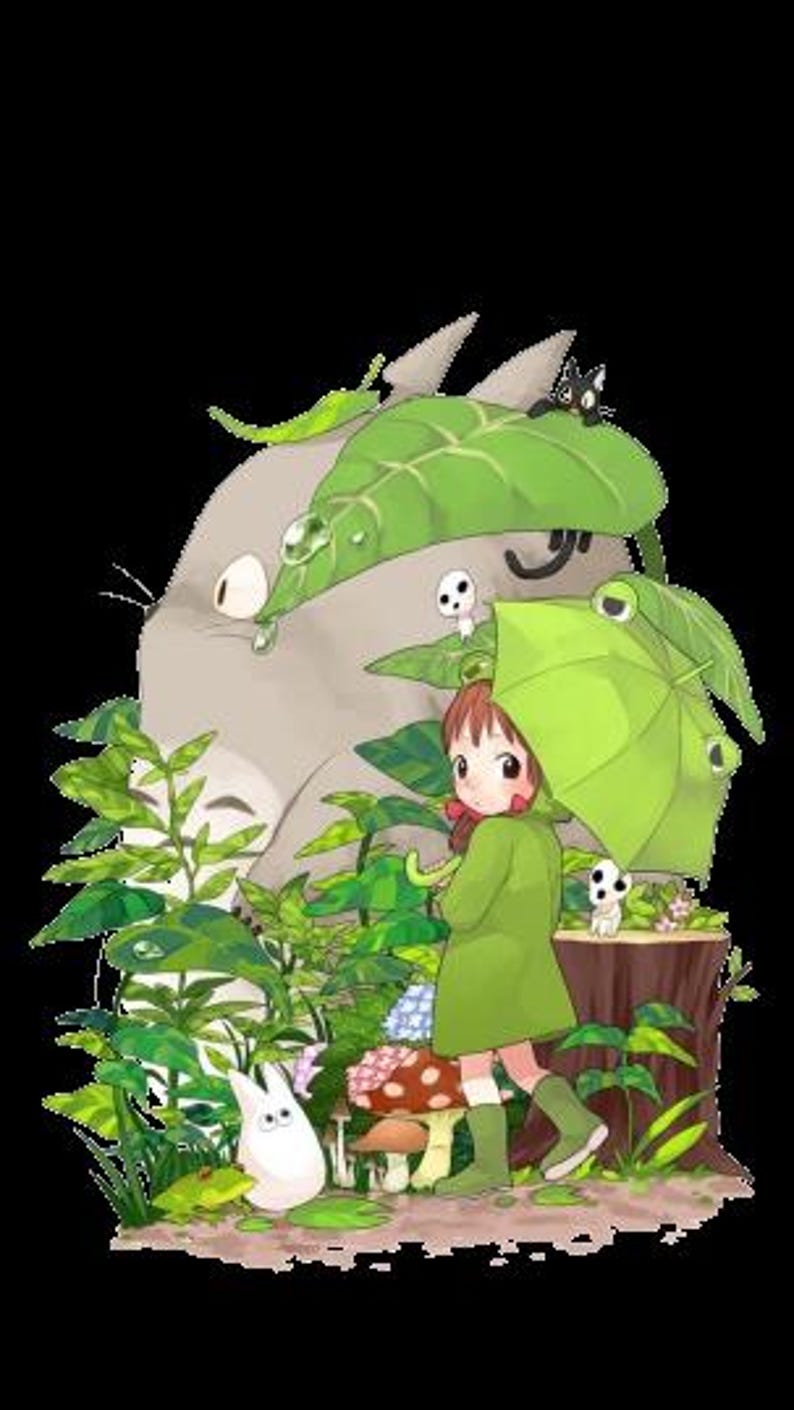 87 Totoro PNG Stickers | Studio Ghibli Digital Clipart | Cute Anime ...