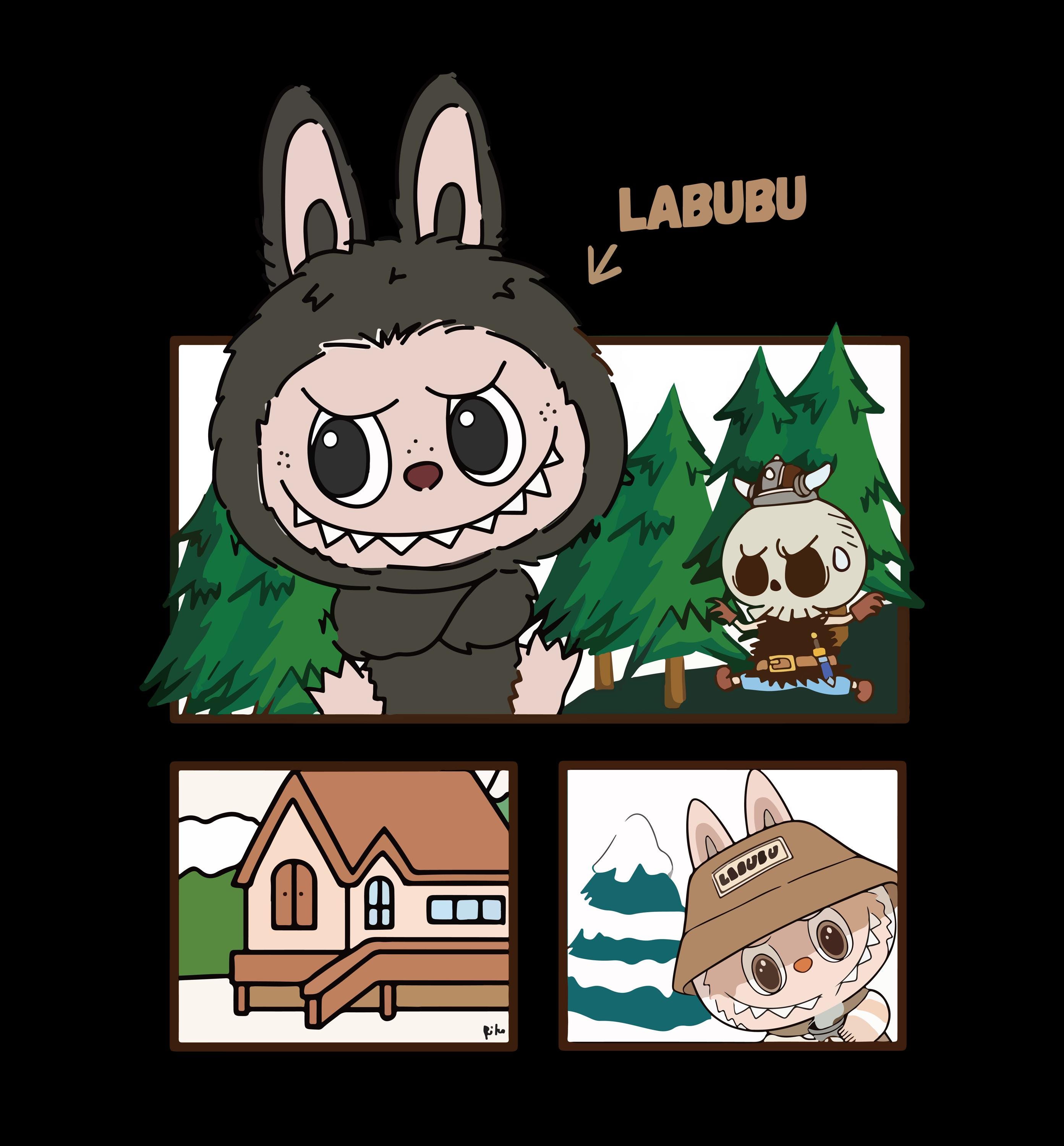 62 Labubu Popmart PNG Large Digital Artwork Sticker Pack ,stickers for ...