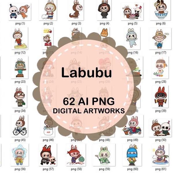 Labubu Clipart - Etsy