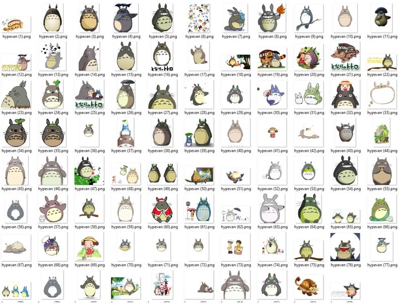 87 Totoro PNG Stickers | Studio Ghibli Digital Clipart | Cute Anime ...