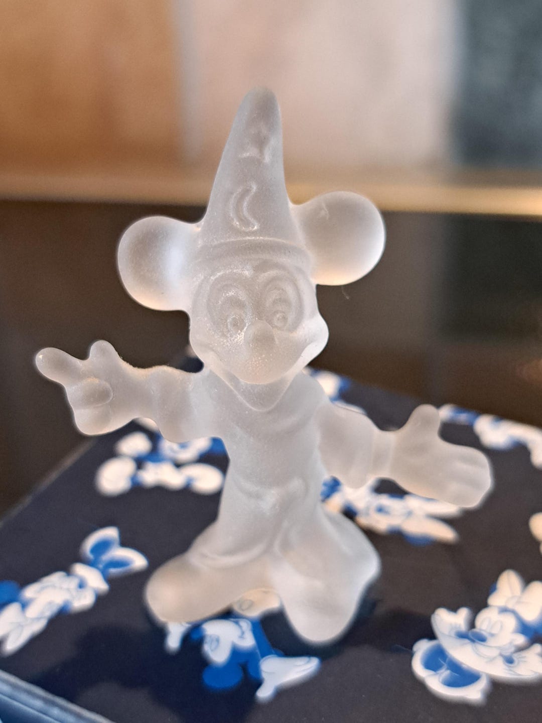Disney Figurine Frosted Glass Mickey Mouse Dressed as the Sorcerer's ...