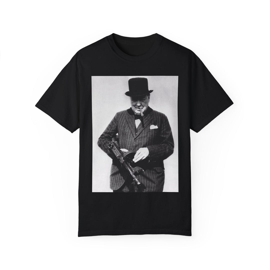 Winston Churchill Bad Ass Adult Black Unisex T-shirt - Etsy