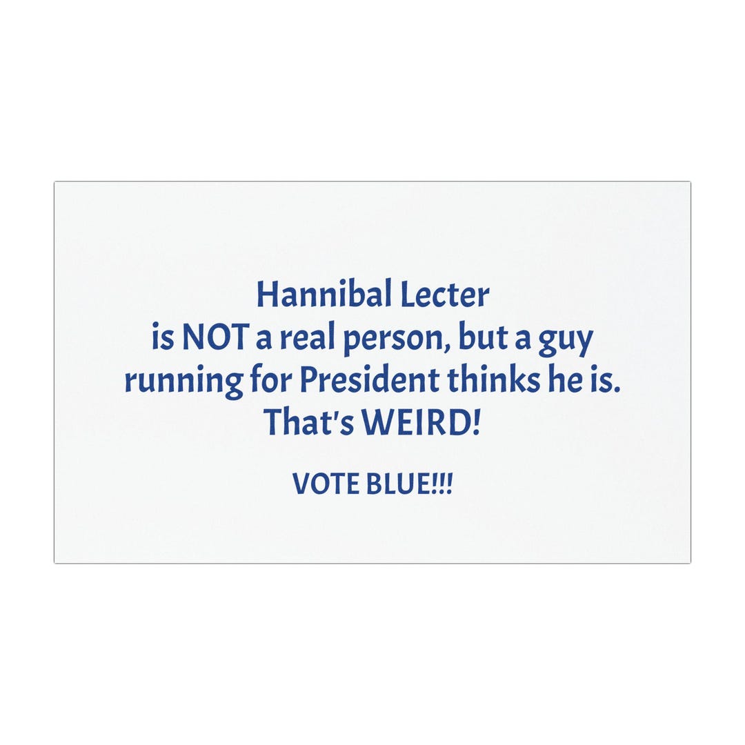 Hannibal Lecter is NOT Real Car Magnets - Etsy