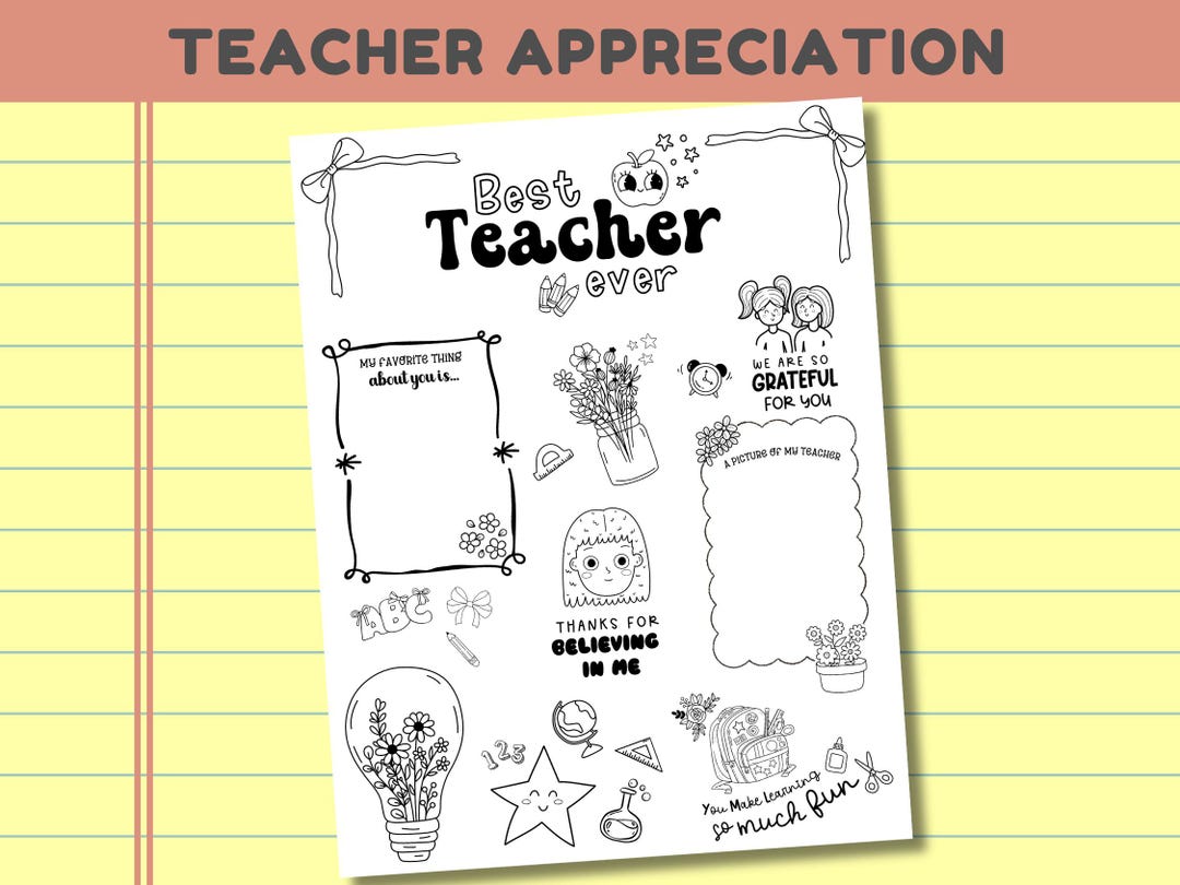 TEACHER APPRECIATION WEEK - Teacher Gift - I Love My Teacher - Thanks ...