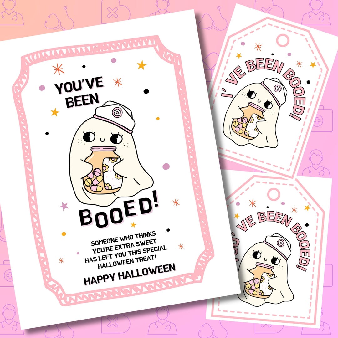 You’ve Been Booed Printable Bundle, Halloween Boo Game Nurse Coworkers ...
