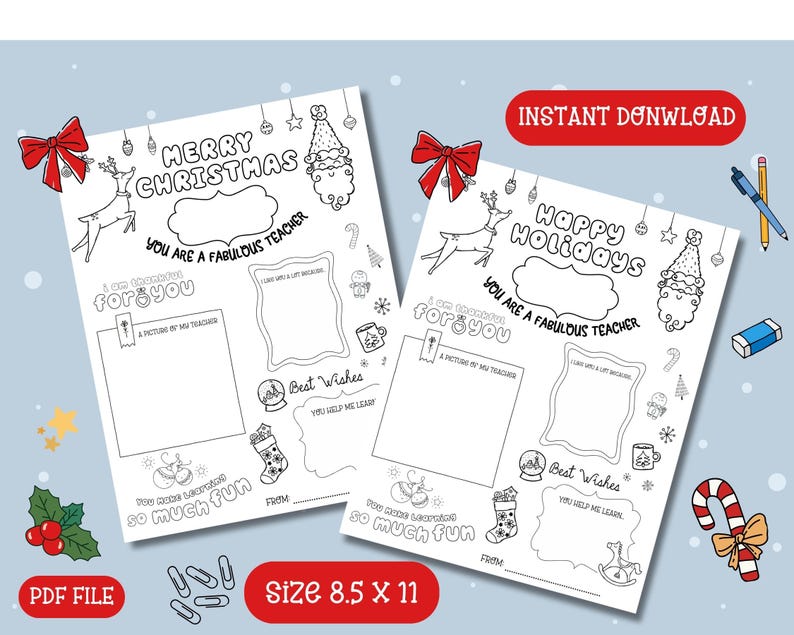 Teacher Christmas Gifts Printable, Teacher Appreciation Gift, Teacher ...