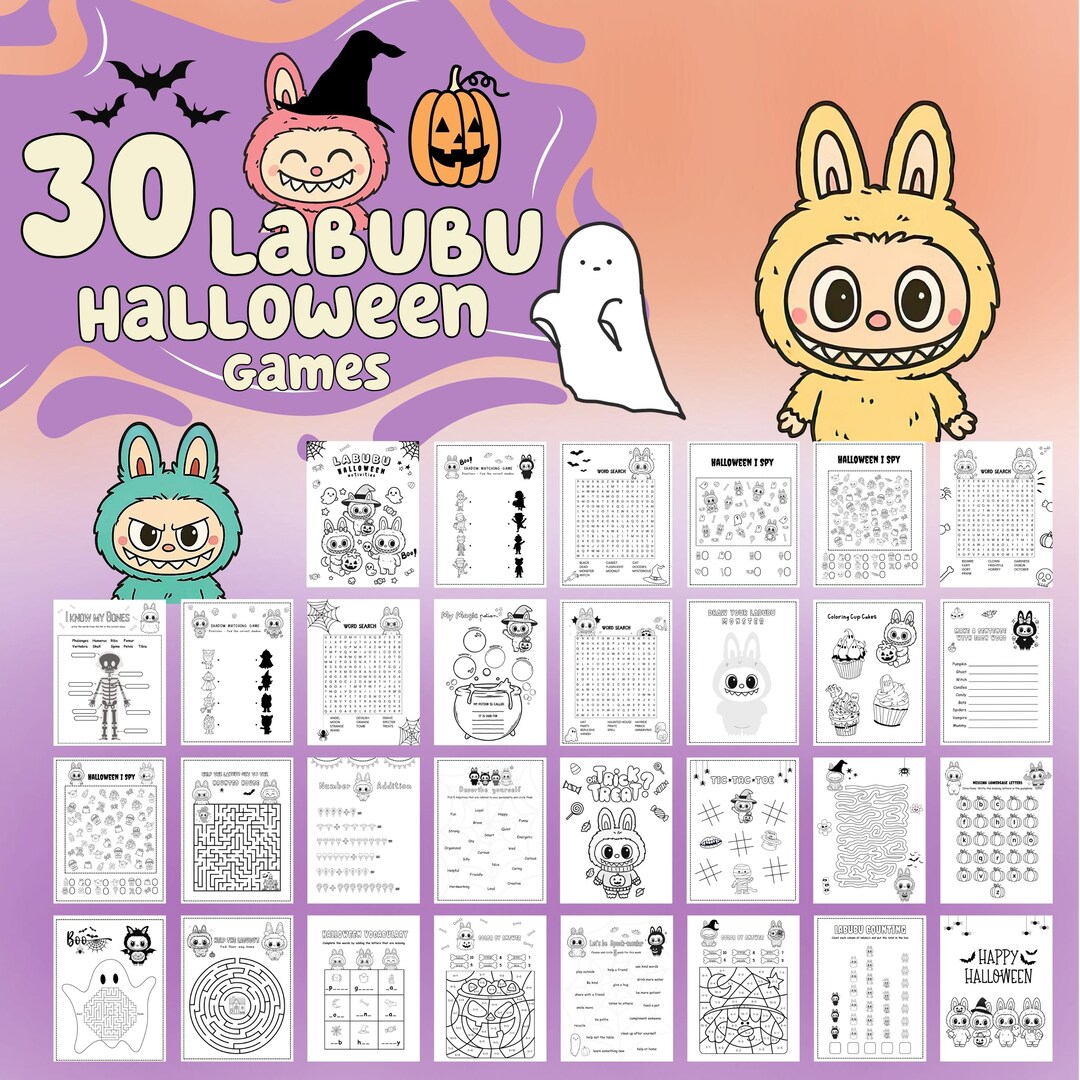 LABUBU HALLOWEEN ACTIVITIES, Lafufu Games, Halloween Labubu Games ...