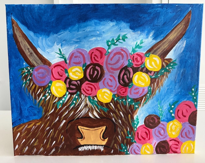Buy Miranda the Cow PRINT, Floral Cow, Floral Crown Cow Online in India ...